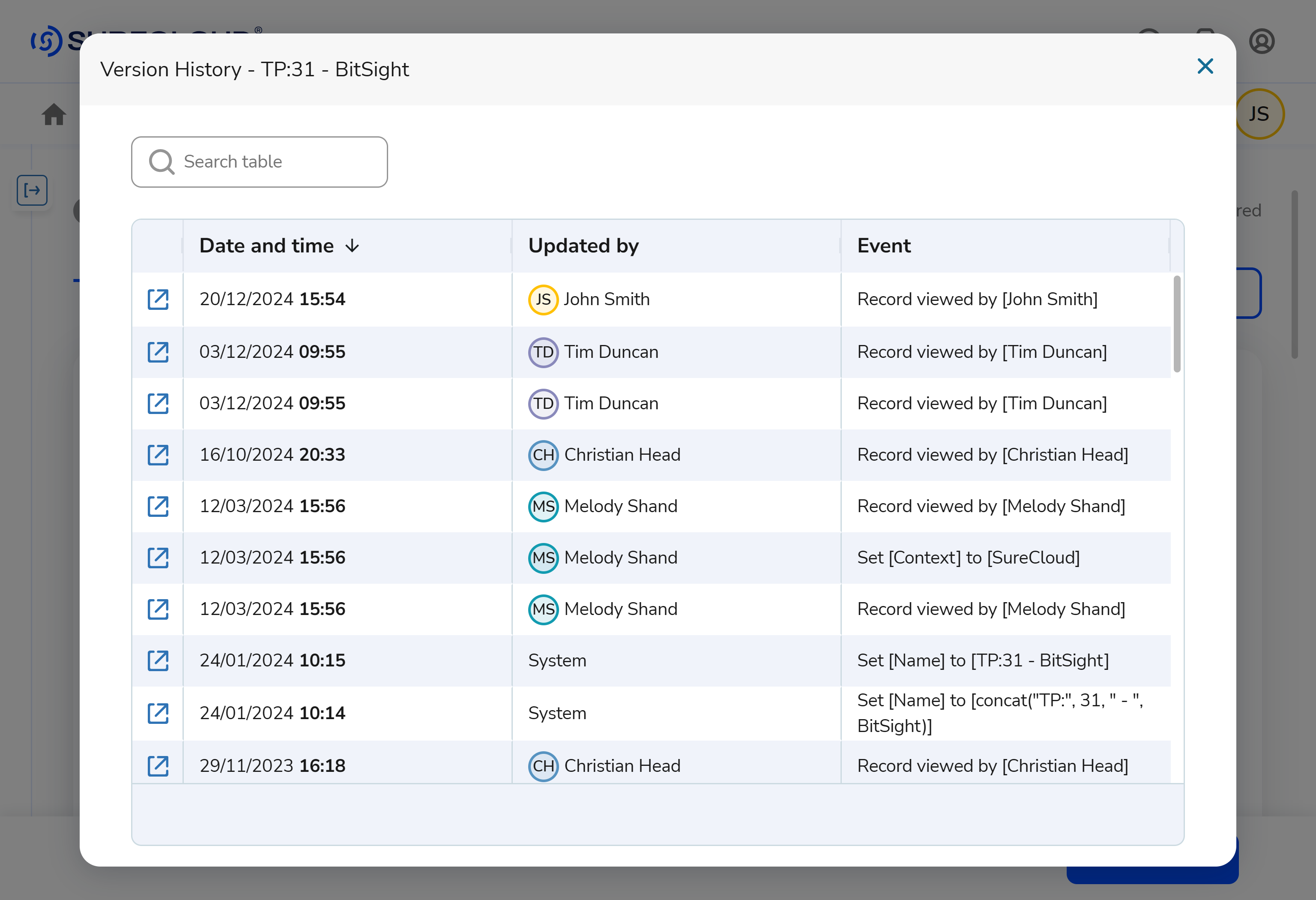 Version History Surecloud Platform