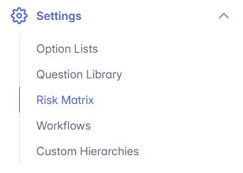 Risk Matrix Settings – SureCloud Platform