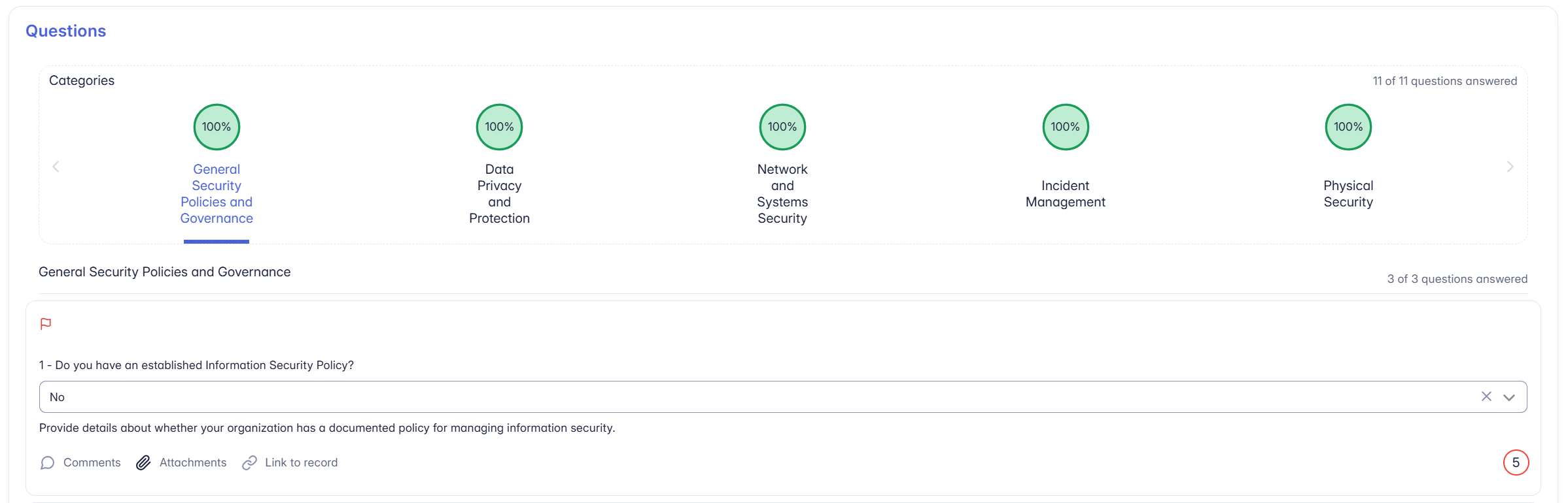 Linking Records to Questions – SureCloud Platform